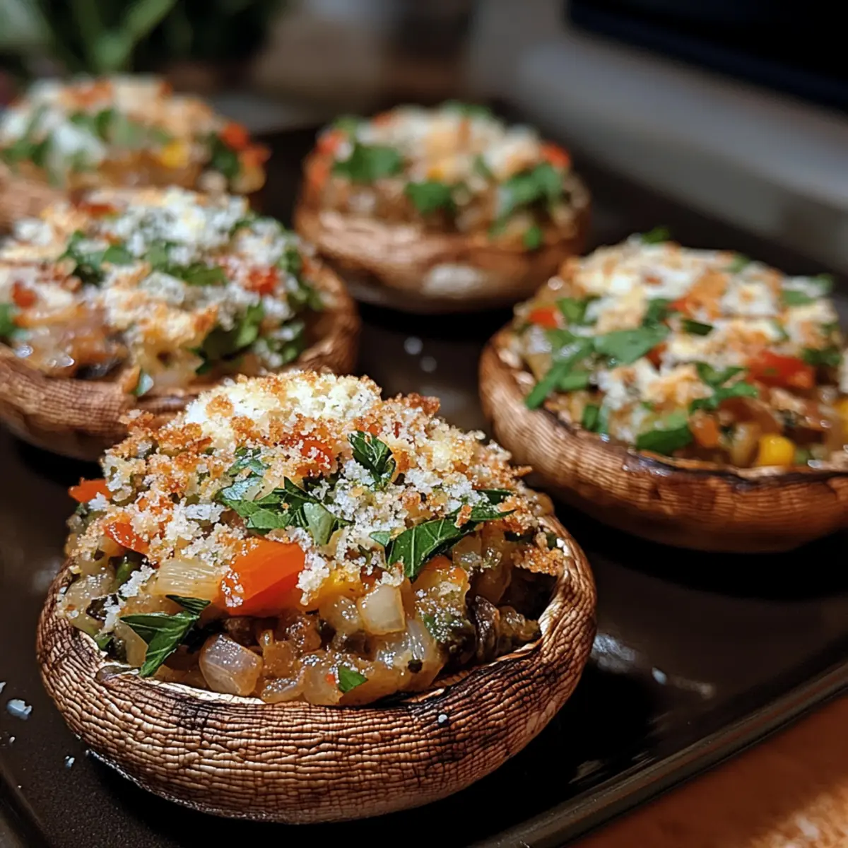 Ultimate Veggie Stuffed Mushroom Caps: Easy Guilt-Free Bites